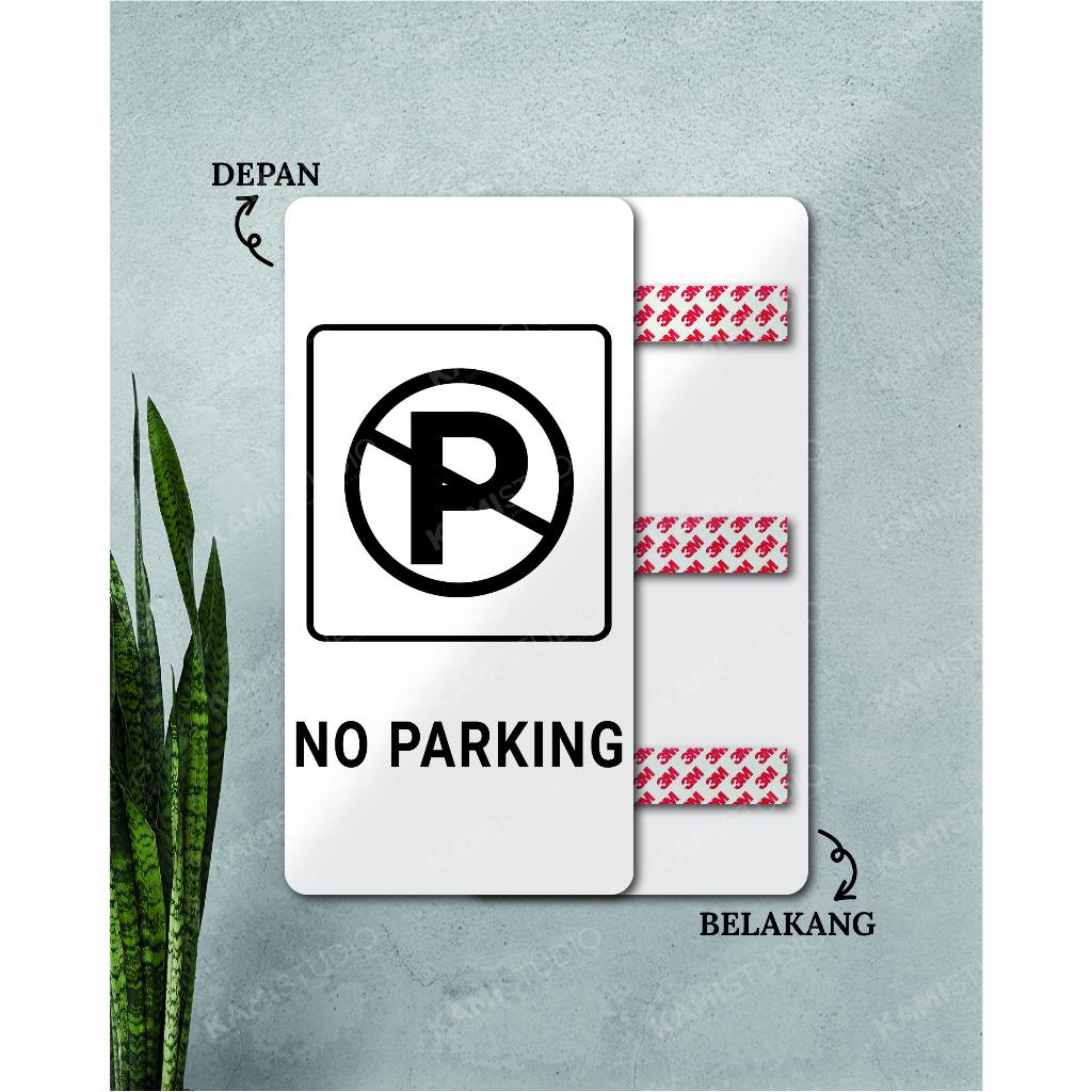 Jual TULISAN NO PARKING 30X15 CM POTRAIT / SIGN TEMPEL NO PARKING ...