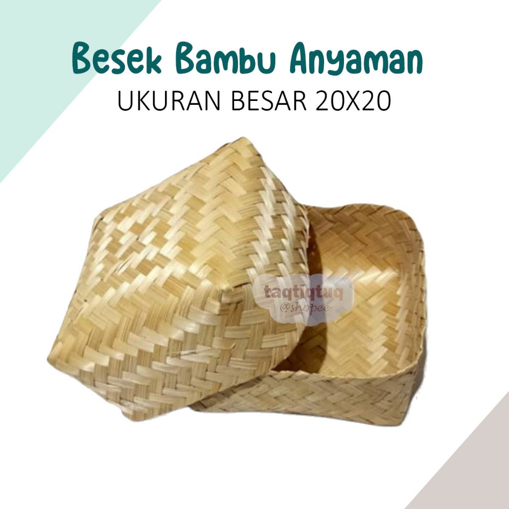 Jual TQ Besek Bambu Hampers Bambu Anyaman Ukuran Besar 20x20 Kado ...