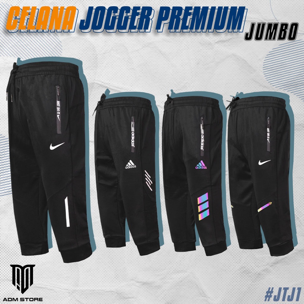 Jual Celana Joger 3/4 Jumbo Training Pria Wanita Jogger Pendek Ukuran ...