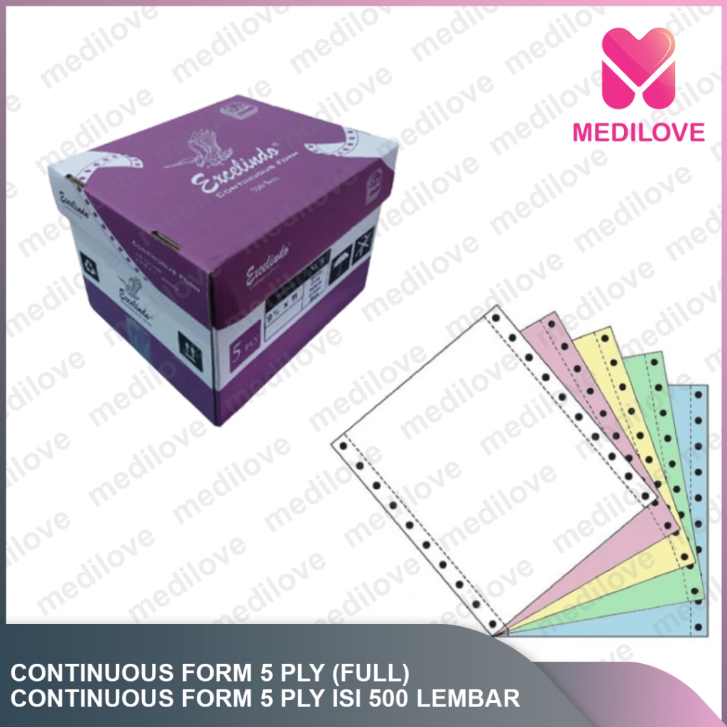 Jual Kertas Continuous Form 5 ply NCR 9 1/2x11 Ukuran FULL/PERFORASI ...