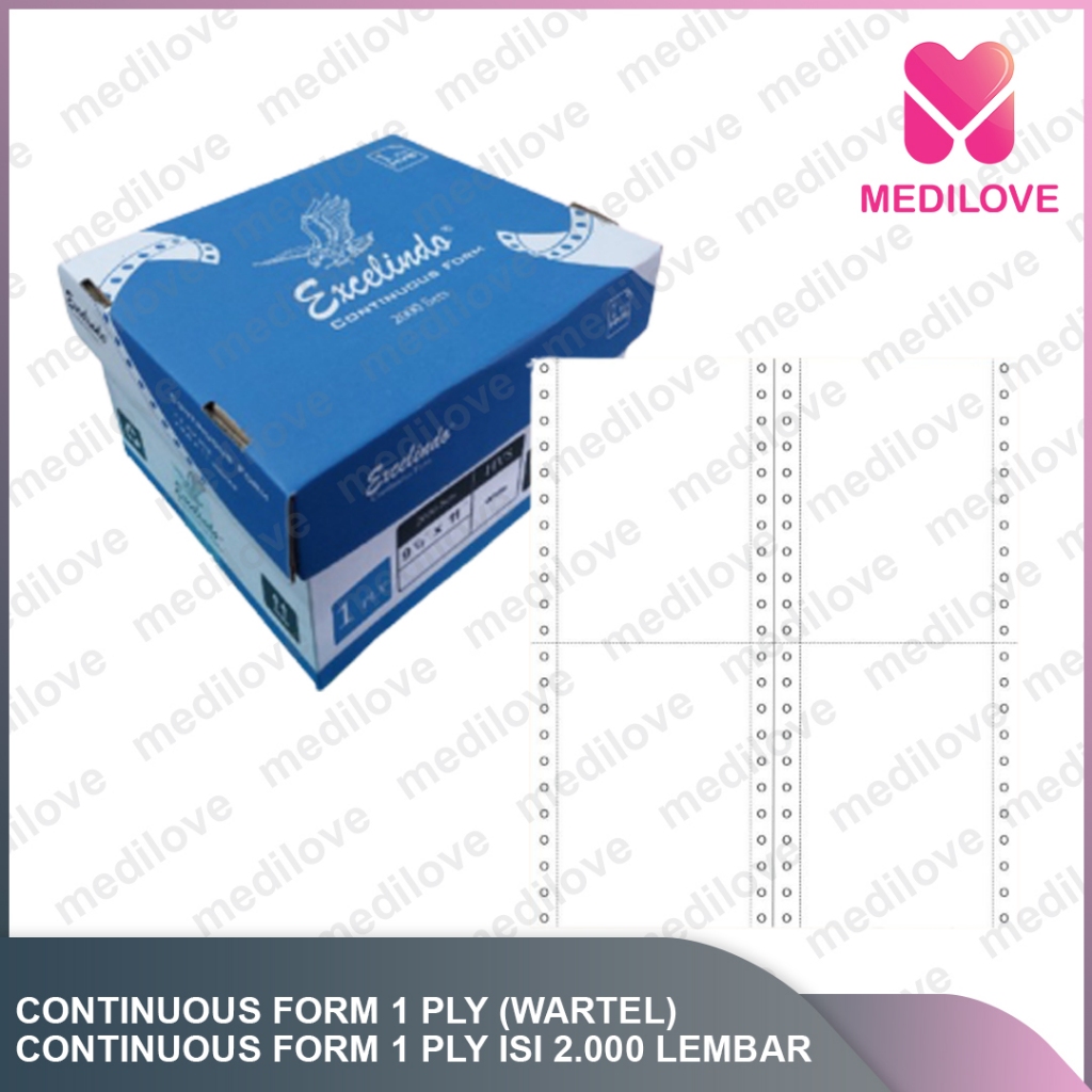 Jual Kertas Continuous Form 1 ply HVS ukuran 9 1/2x11 FULL/PERFORASI ...