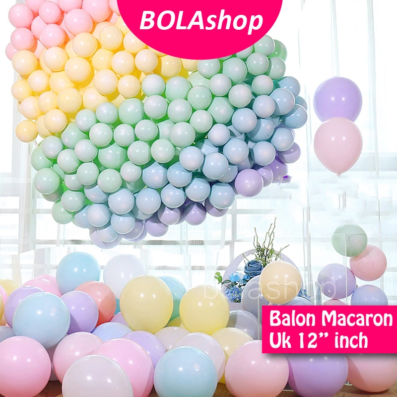 Jual [SATUAN] Balon Latex Macaron Pesta Grosir 12 Inch | Shopee Indonesia