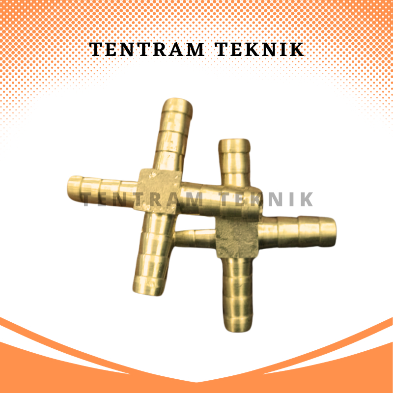 Jual Nepel 4 Line 8mm / Nepel Selang Angin Cabang 4 / Nepel X Selang 5/ ...