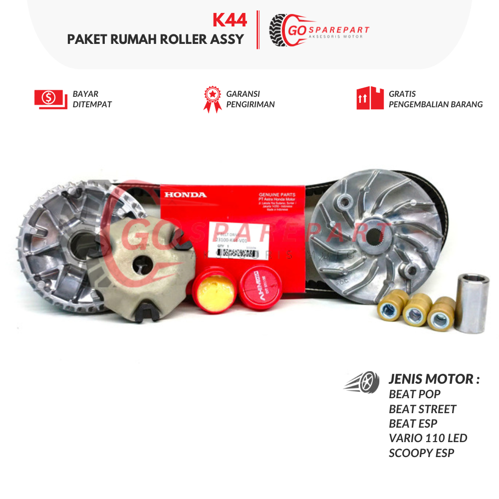 Jual (HONDA) 1 SET PAKET CVT BEAT POP SCOOPY STREET ESP VARIO 110 LED RUMAH ROLLER ASSY + KIPAS ...