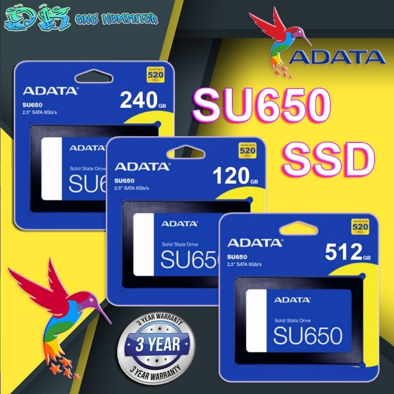 Jual Ssd Adata SU650 256GB - 512GB | Shopee Indonesia
