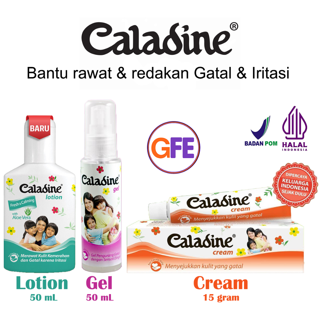 Jual Caladine Lotion Cream Gel Redakan Gatal Alergi Iritasi Biang Keringat | Shopee Indonesia