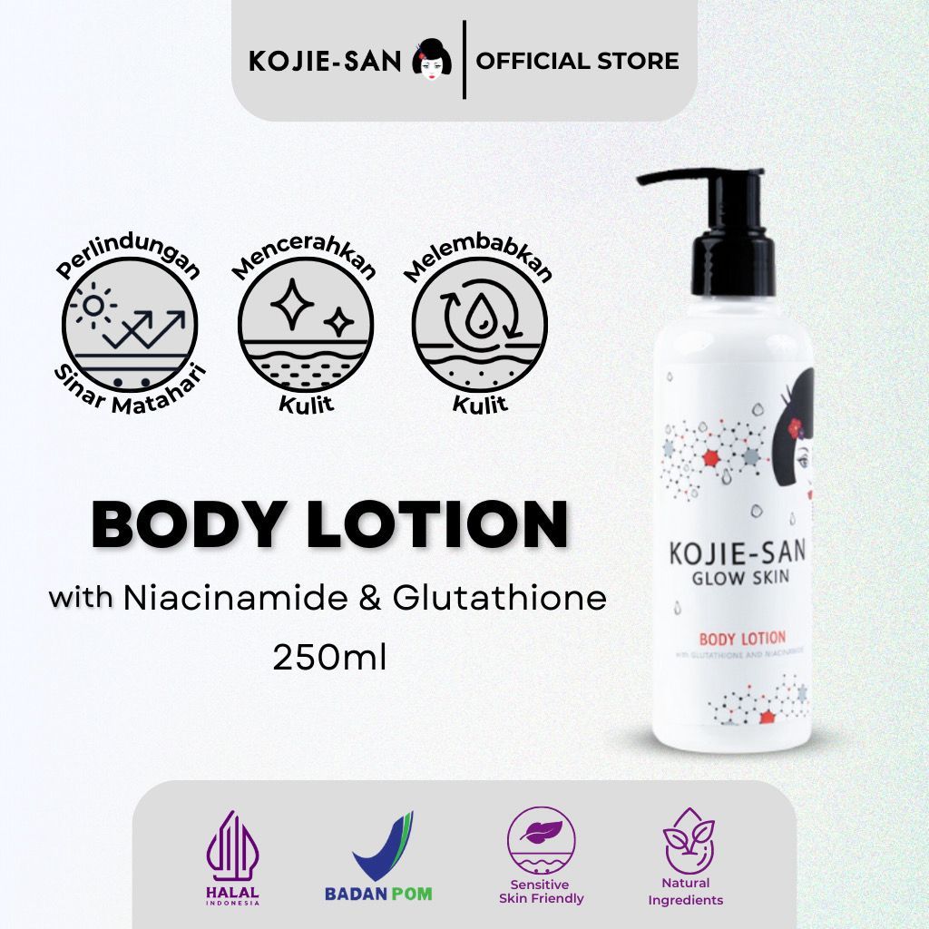 Jual KOJIE SAN Whitening Body Lotion Kojic Acid 250ml / Body Lotion Glow Skin Goat Milk Kojie ...