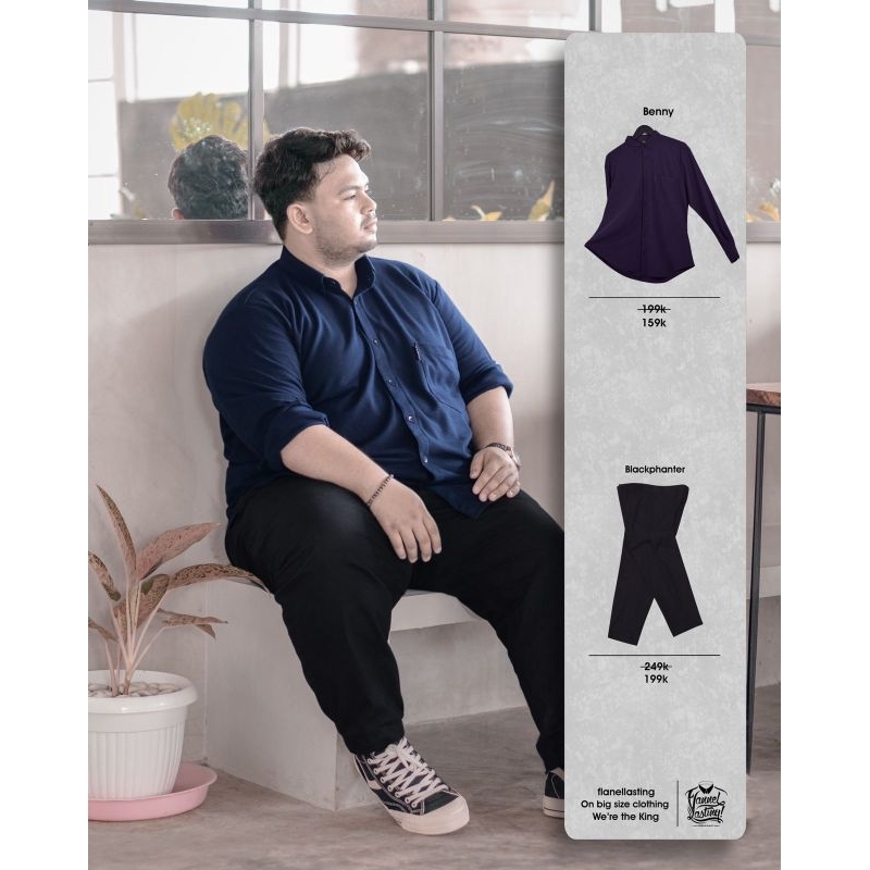 Jual Kemeja Big Size S - 10XL | Benny | Shopee Indonesia