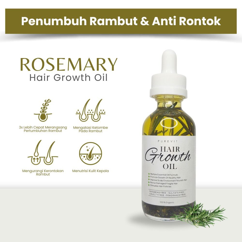 Jual PUREVIT ROSEMARY HAIR GROWTH OIL | HAIR OIL ROSEMARY | MINYAK ...