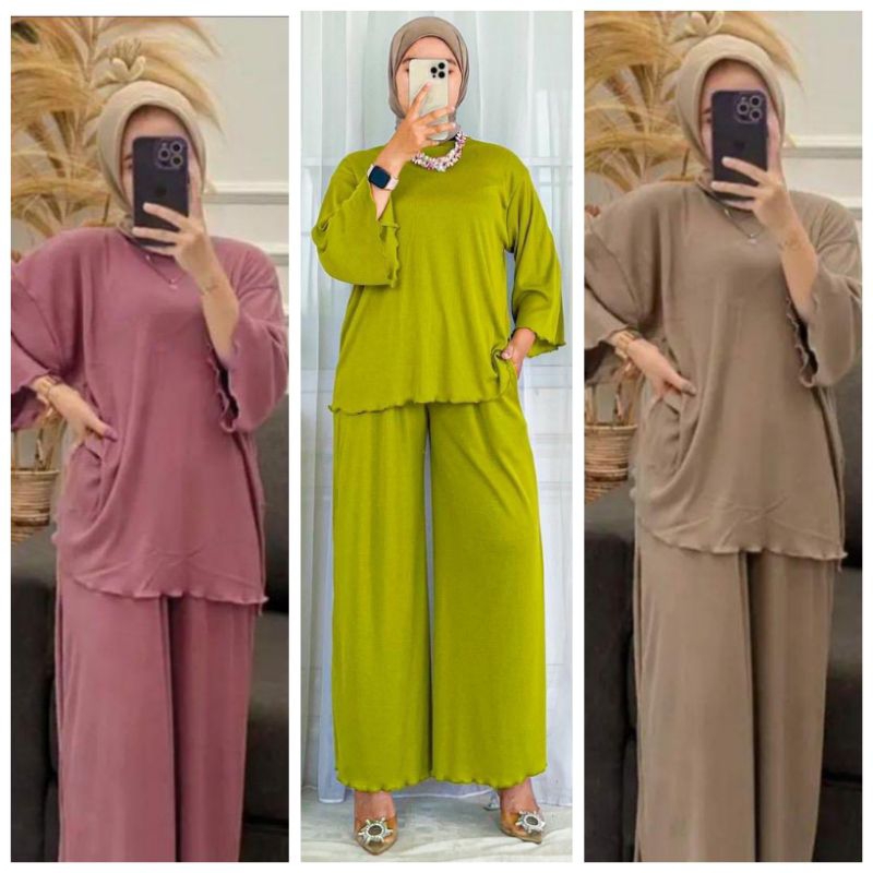 Jual SET KNIT RIB PREMIUM/SETCEL WANITA/SETELAN CEWEK | Shopee Indonesia