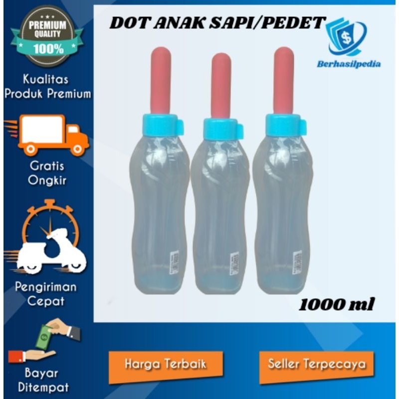 Jual BOTOL DOT ANAK SAPI PEDET SILICON MERAH IMPORT CINA KAPASITAS 1 ...