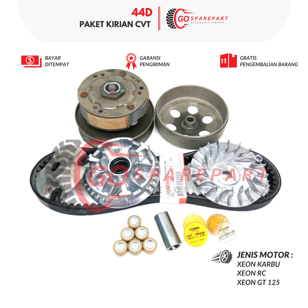 Jual (YAMAHA) PAKET KIRIAN 44D XEON KARBU RC GT 125/ RUMAH ROLLER ASSY ...
