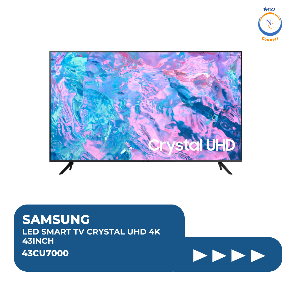 Jual SAMSUNG 43 INCH CRYSTAL UHD 4K SMART TV 43CU7000 | Shopee Indonesia