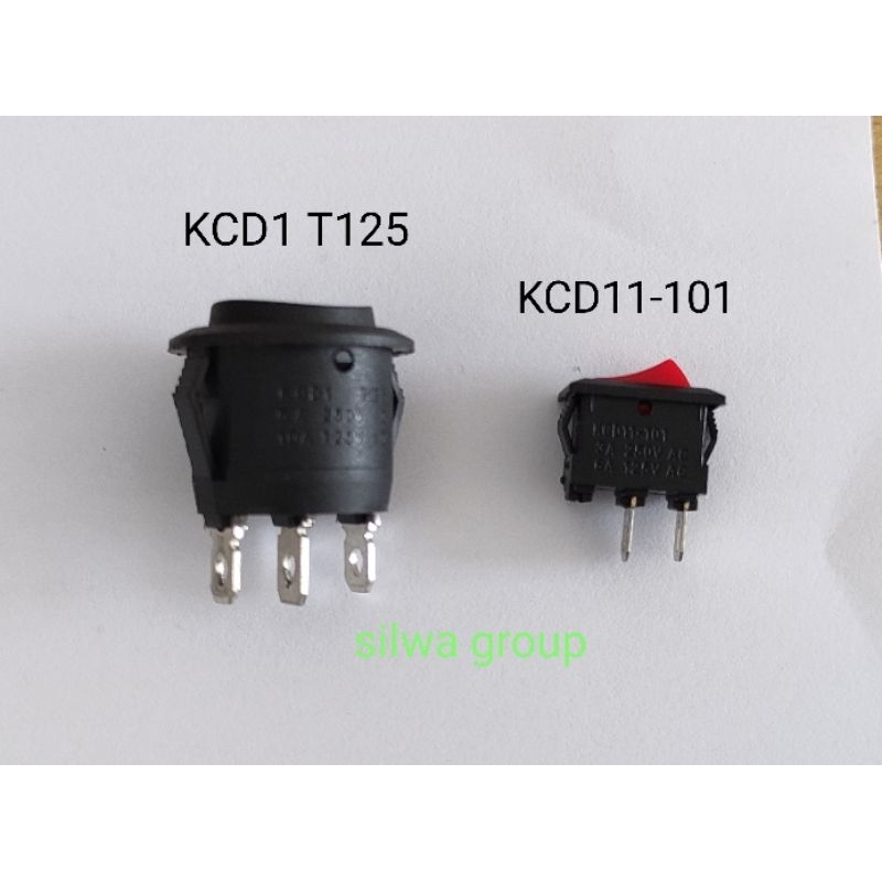 Jual Saklar Switch KCD11-101 dan KCD1 T125 power on off kotak dan bulat ...