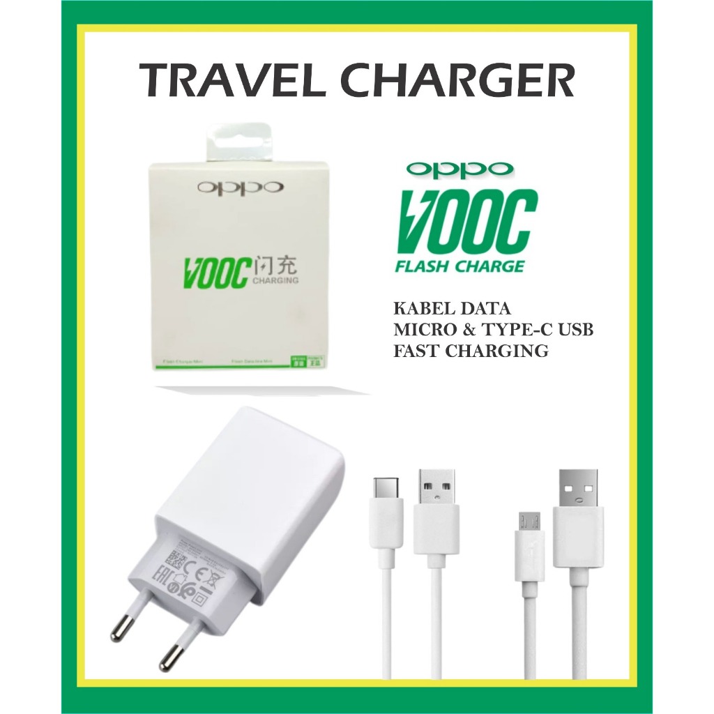 Jual Charger Fast Charging Type C & Micro OPPO VOOC 4.A Original ...