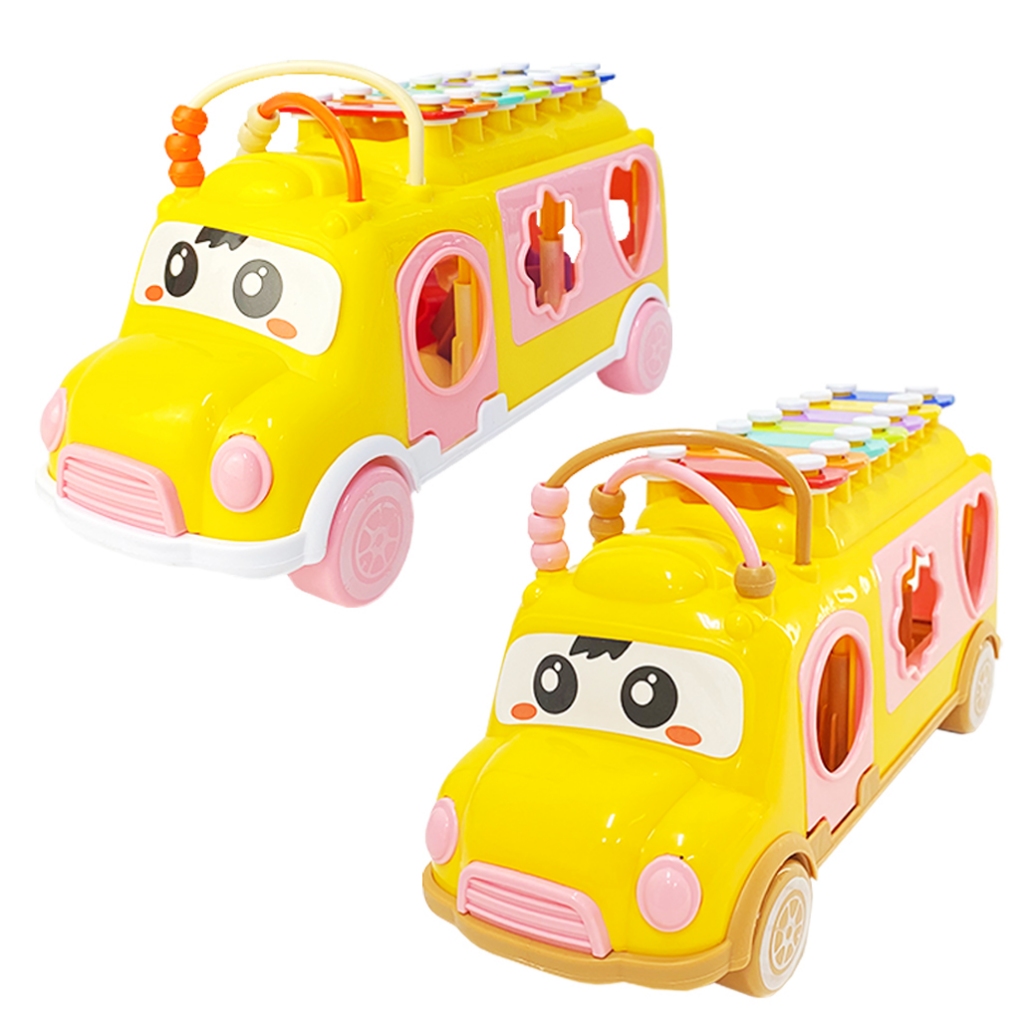 Jual Mainan Bus Xylophone Mobil / Mainan 3in1 Musik/ Sorting Bentuk dan ...