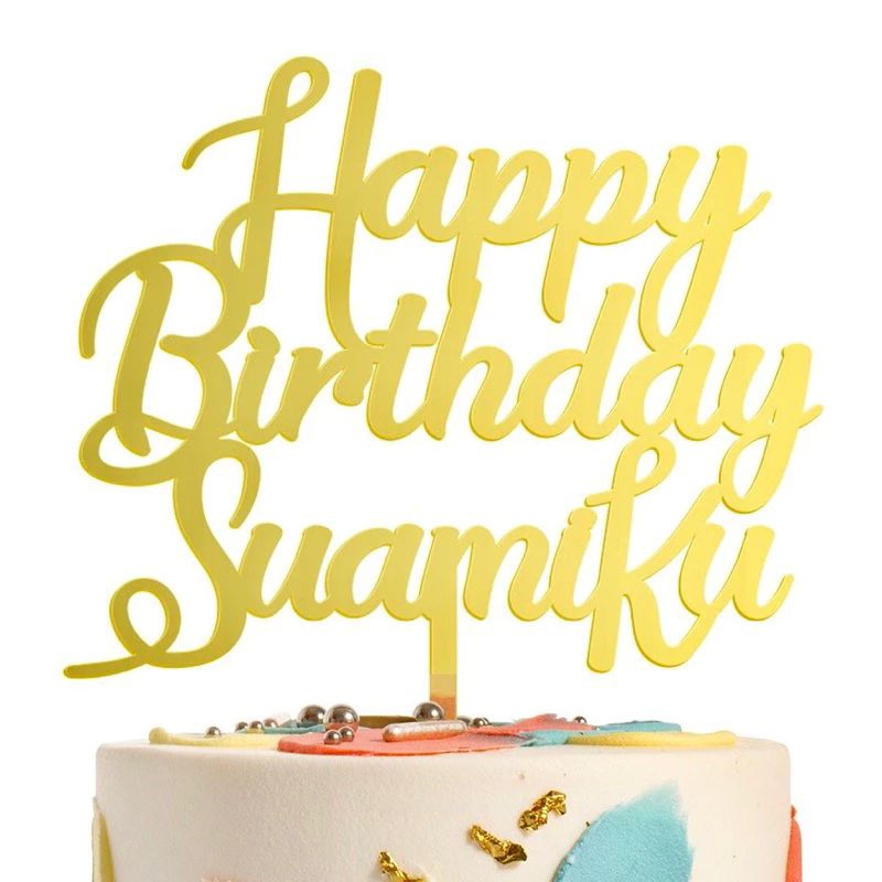 Jual CAKE TOPPER AKRILIK HAPPY BIRTHDAY SUAMIKU SELAMAT ULANG TAHUN ...