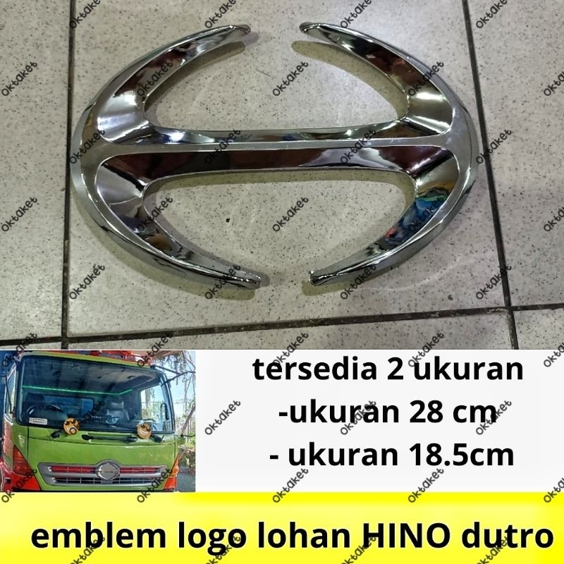 Jual emblem logo Lohan Hino Dutro Ukuran 28 cm & 18.5 cm chrome ...