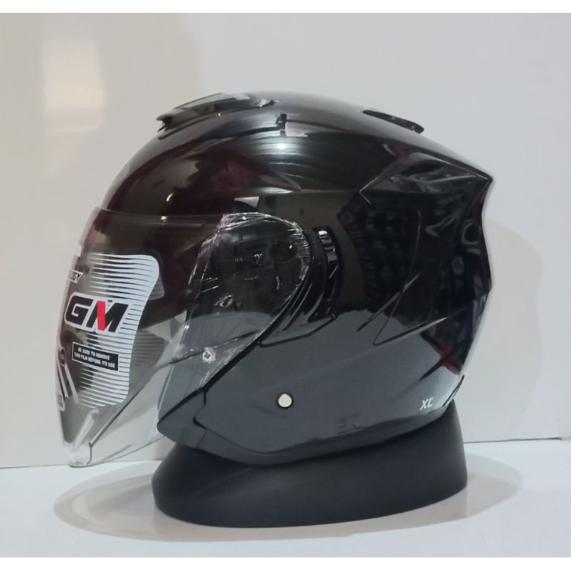 Jual HELM GM FURY SOLID DOUBLE VISOR | Shopee Indonesia