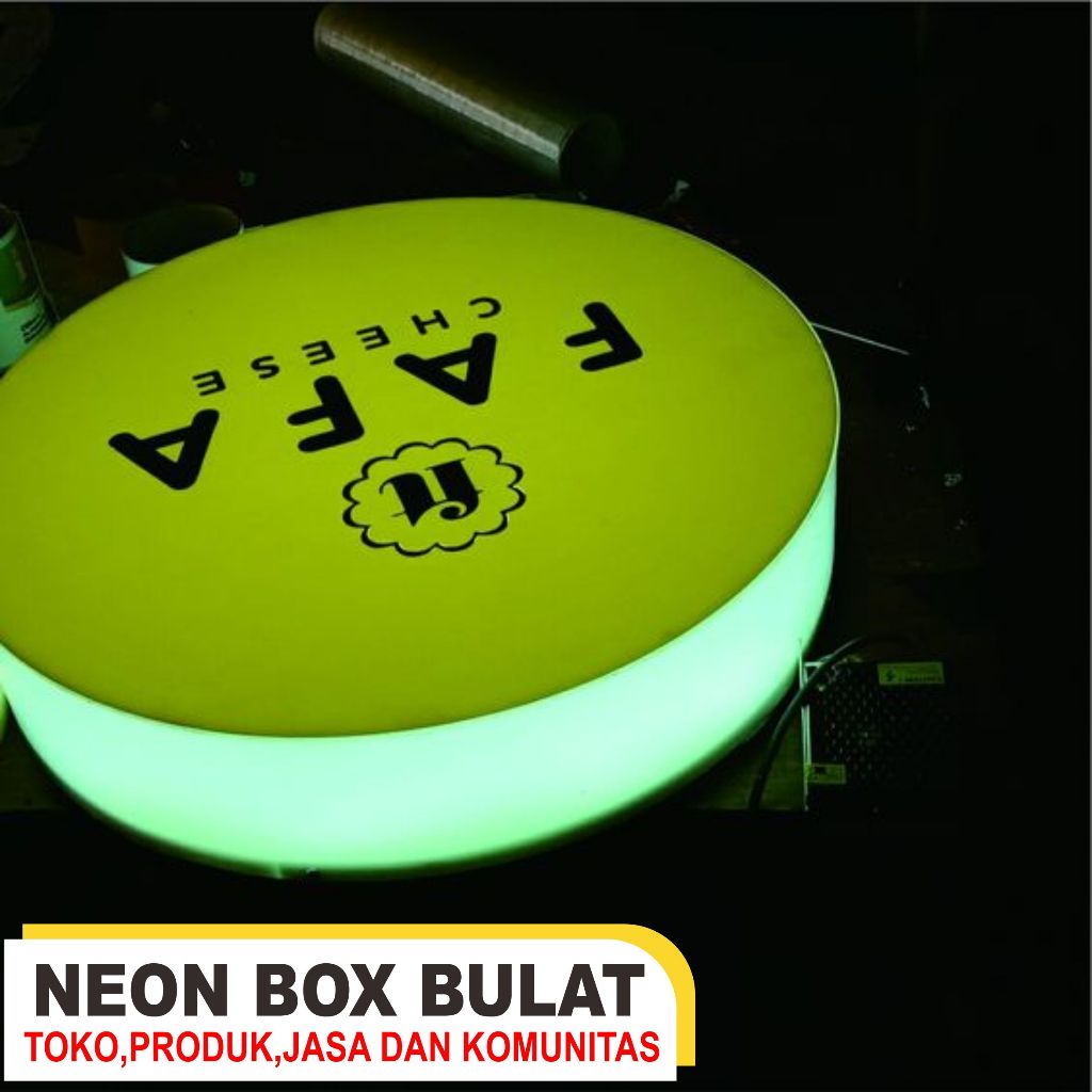 Jual NEON BOX BULAT DIAMETER 30X30CM | Shopee Indonesia