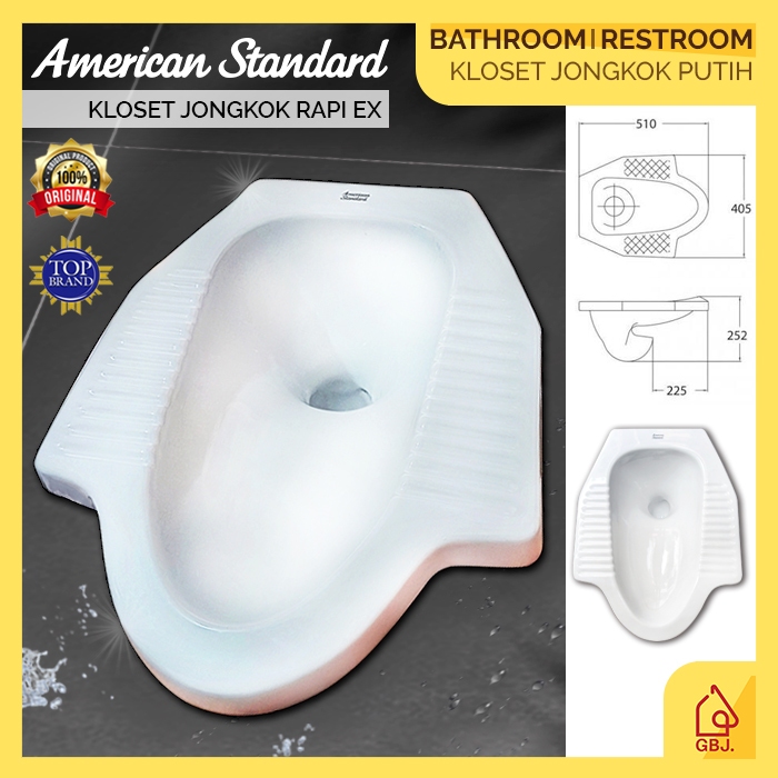 Jual KLOSET JONGKOK AMERICAN STANDARD RAPI EX PUTIH / TOILET SQUAT ...