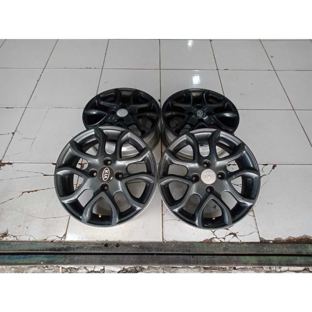 Jual pelek mobil std copotan kia picanto ring 14 pcd 4x100 grey | Shopee Indonesia