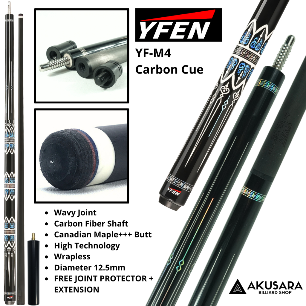 Jual YFEN M Series Carbon Cue New FREE Extension Stik Play Billiard ...