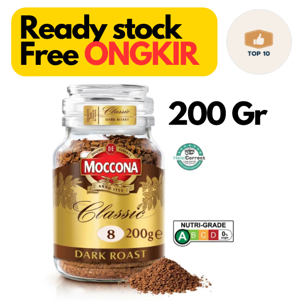 Jual Moccona Classic Dark Roast Intensity 8 Freeze Dried Instant Coffee ...