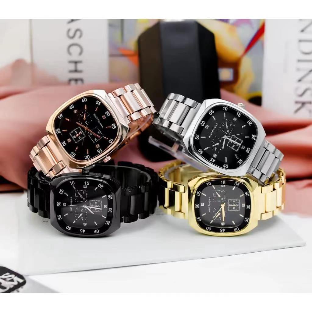 Jual Jam Tangan Pria Wanita bisa COD Sport Chrono Korea Fashion Quartz Rantai Stainless Steel ...