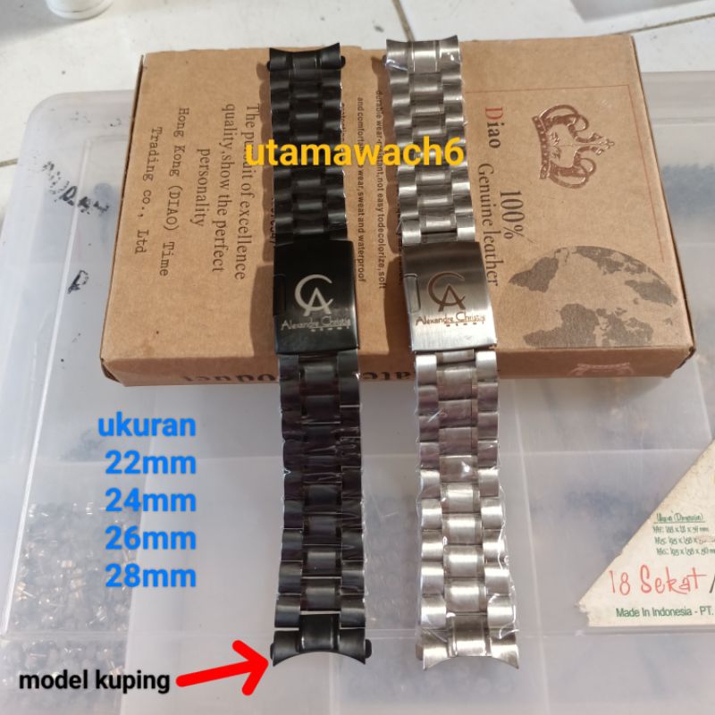 Jual Tali Jam Tangan Rantai Alexander Cristie Stainless steell Kuping ...
