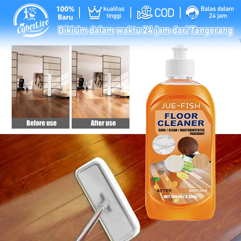 Jual Jue-Fish Floor Cleaner Pembersih Lantai Kayu Powerful Cairan Pel ...