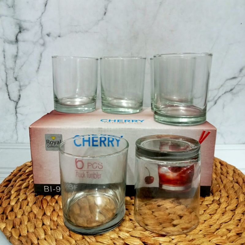 Jual GELAS B1 - 9BBF CHERRY/ GELAS SET 6 PCS/ROYAL COLLECTION 6PCS X ...