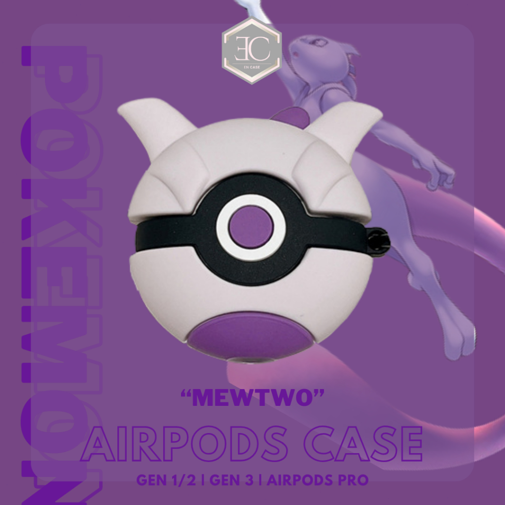 Jual Premium Airpods Case Mewtwo Pokemon Pokeball Casing for Airpod 1 2 ...