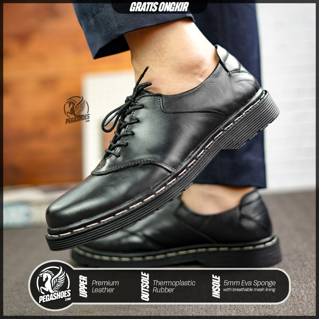 Jual PGS x RBL - Sepatu Pria Docmart Kulit Asli - Oxford Semi Boots ...