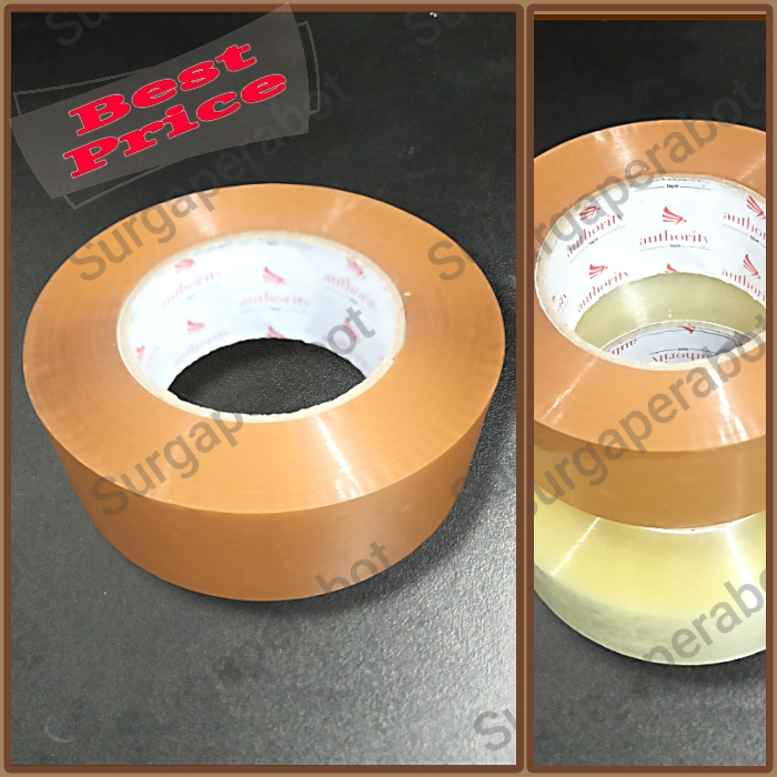 Jual Lakban Bening Coklat Jumbo 2inch 45mm x 300Yard Solatip Besar Kuat | Shopee Indonesia