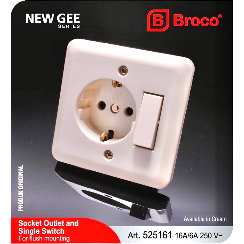 Jual Broco 525161 Saklar Engkel + Stop Kontak Inbow Tanam NEW GEE ...