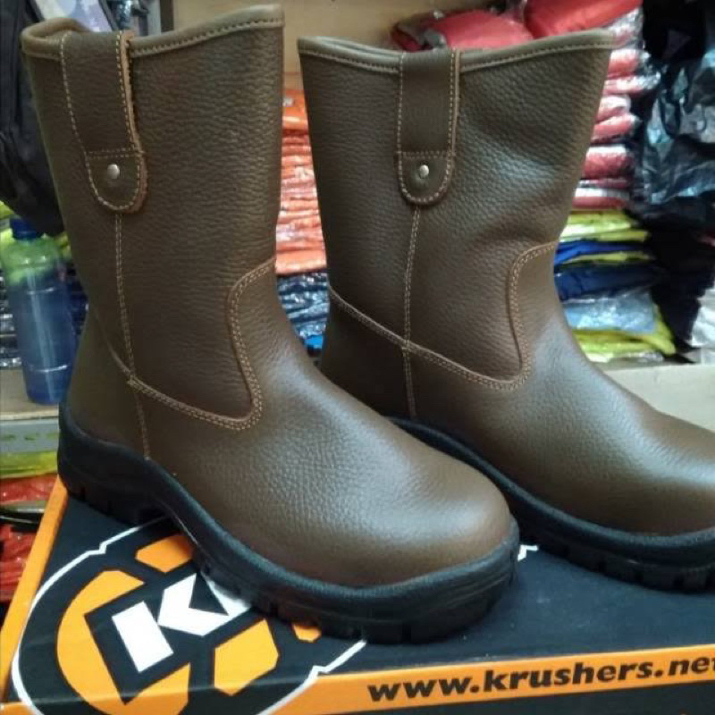 Jual Sepatu Safety Shoes KRUSHER Type TEXAS BROWN / Sepatu Safety ...