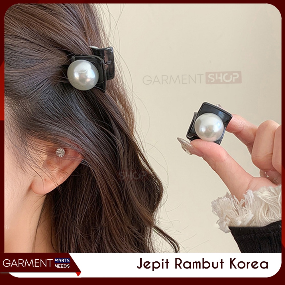 Jual Jepit Mutiara Classic Pearl Imut Poni Bulat Aksesoris Rambut Korea ...