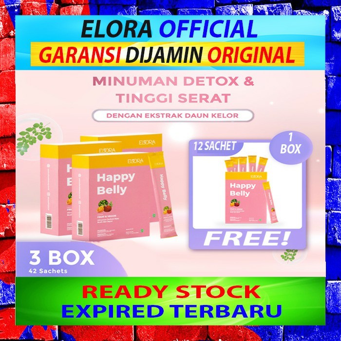 Jual ELORA Happy Belly Minuman Pelangsing Bebas Gula 3 BOX | Shopee ...