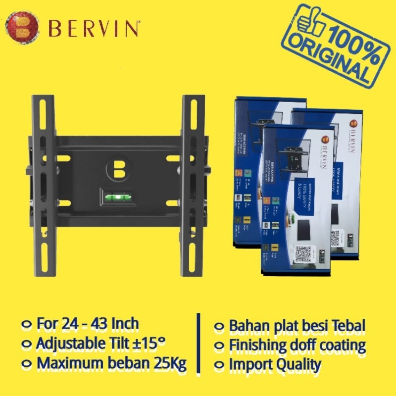 Jual BERVIN Bracket TV LED 32 43 40 39 29 24 inch Original - Breket TV ...