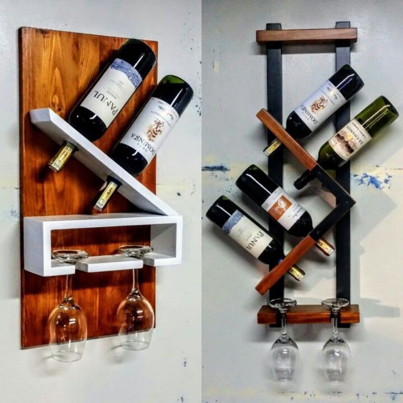 Jual RAK WINE WOODEN WINE RACK RAK DINDING MINUMAN BOTOL | Shopee Indonesia