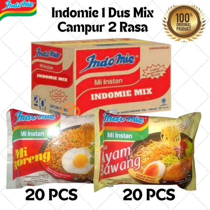 Jual Indomie Mie instan | Mix 2 Varian Rasa Per Dus (40pcs) | Shopee ...