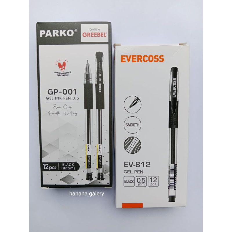 Jual PULPEN GEL GREEBEL PARKO GP-001 -002 / EVERCOSS EV-812 (1 pack isi ...
