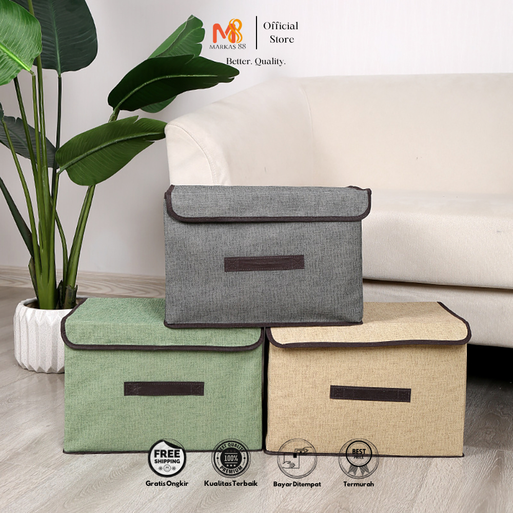 Jual MARKAS88 Storage Box Besar Keranjang Tempat Penyimpanan Serbaguna ...
