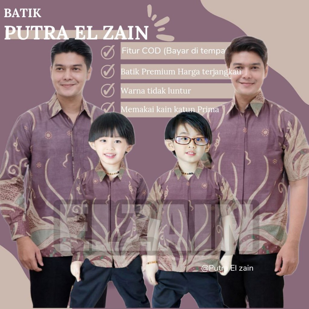 Jual TERBARU Couple sweet | BATIK PUTRA EL ZAIN | Batik Premium Kemeja ...