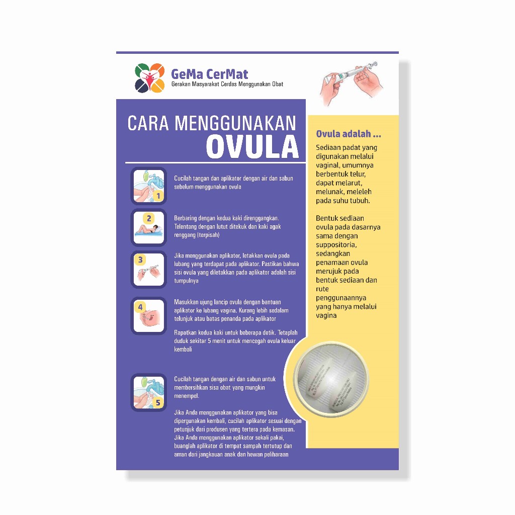 Jual Poster Kesehatan, Farmasi, Cara Pakai Ovula | Shopee Indonesia