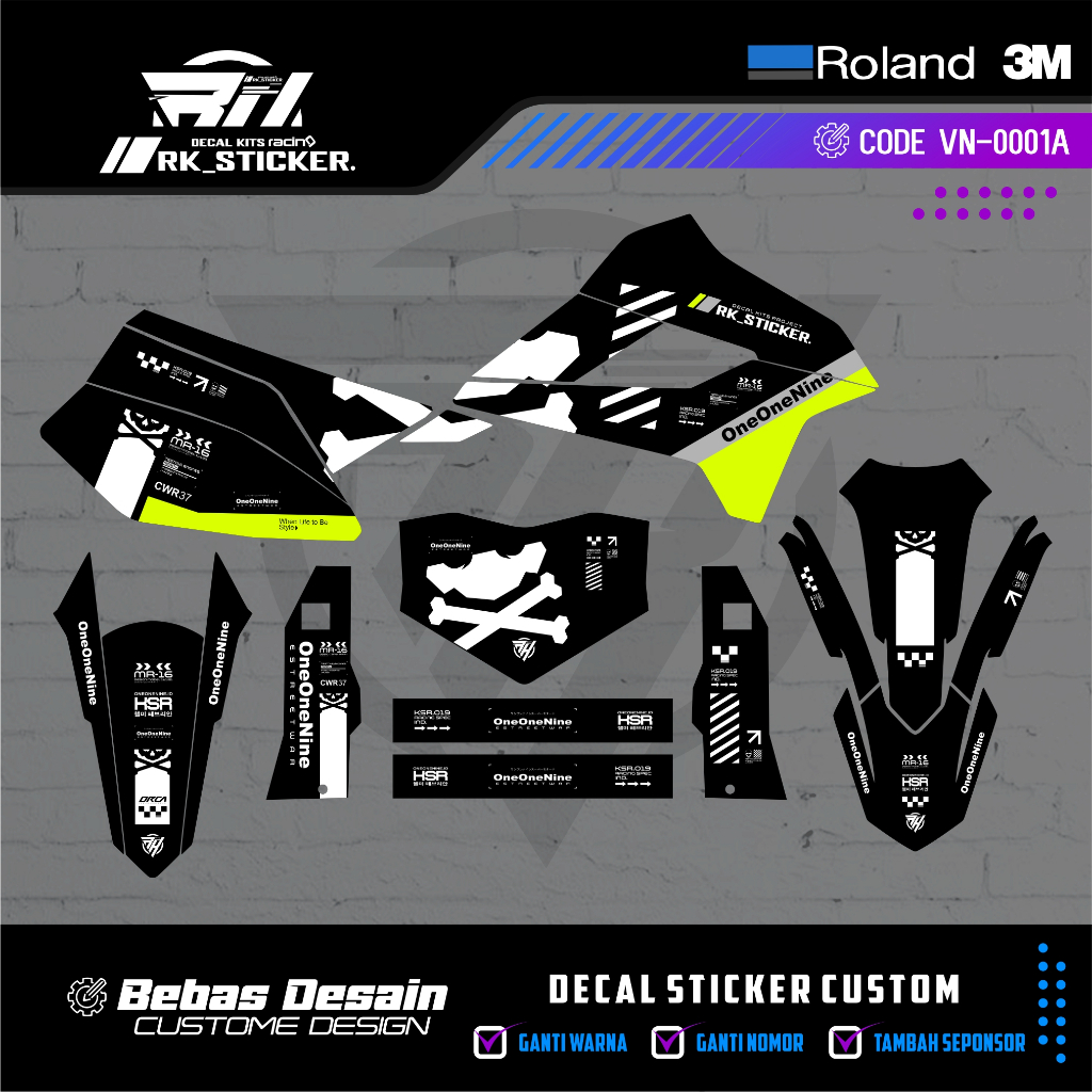 Jual DECAL KLX 250 STRIPING KLX 250 FREE CUSTOME DESIGN | Shopee Indonesia