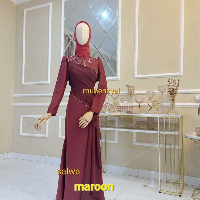 Jual salwa dress -gaun mermaid-gaun wisuda-gaun kondangan | Shopee ...