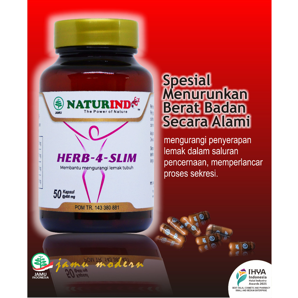 Jual HERB-4-SLIM Herbal Pelangsing Alami, Mengurangi Penyerapan Lemak ...