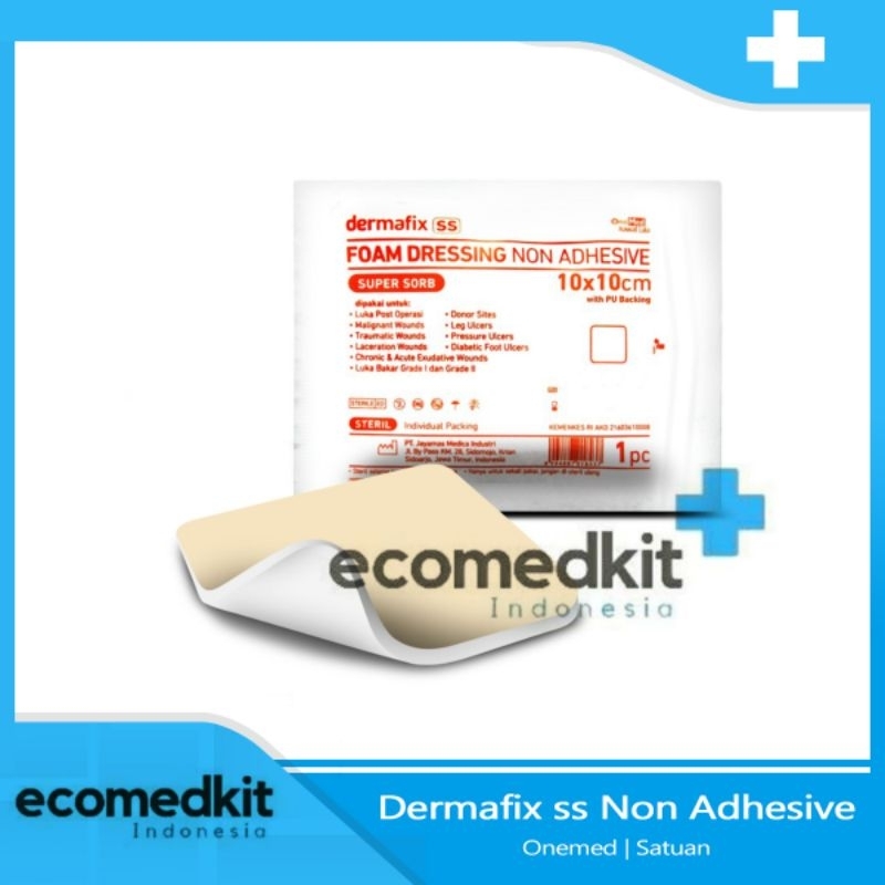 Jual Dermafix SS Silicone Foam 10x20cm Pad Dressing OneMed | Shopee ...